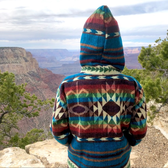 NATIVE INCA ART | Shirts & Tops | Native Inca Art Zip Front Hooded ...